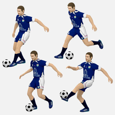 Footballer 3D Model by Faiqdesigner