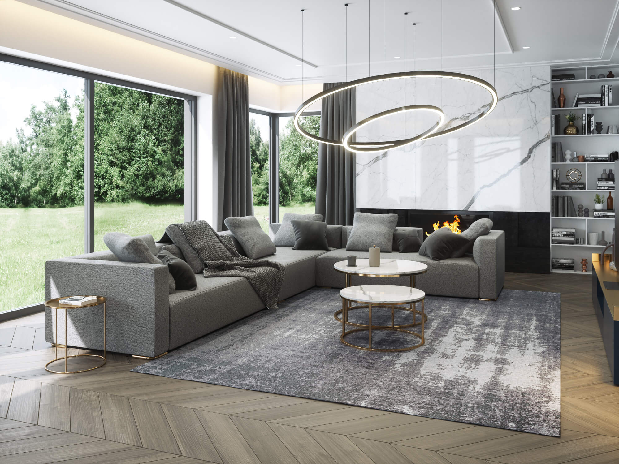 Living Room Interior 3D Scene for Cinema 4D and Octane Rende by ...