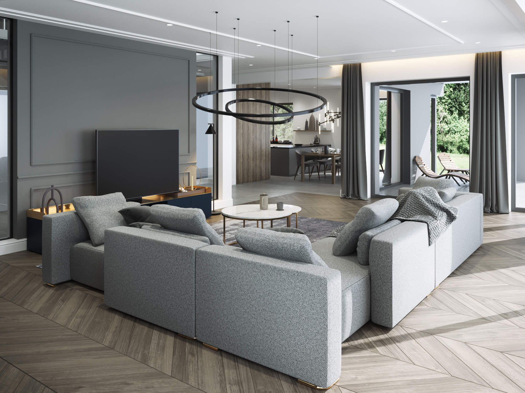 Living Room Interior 3D Scene for Cinema 4D and Octane Rende by ...