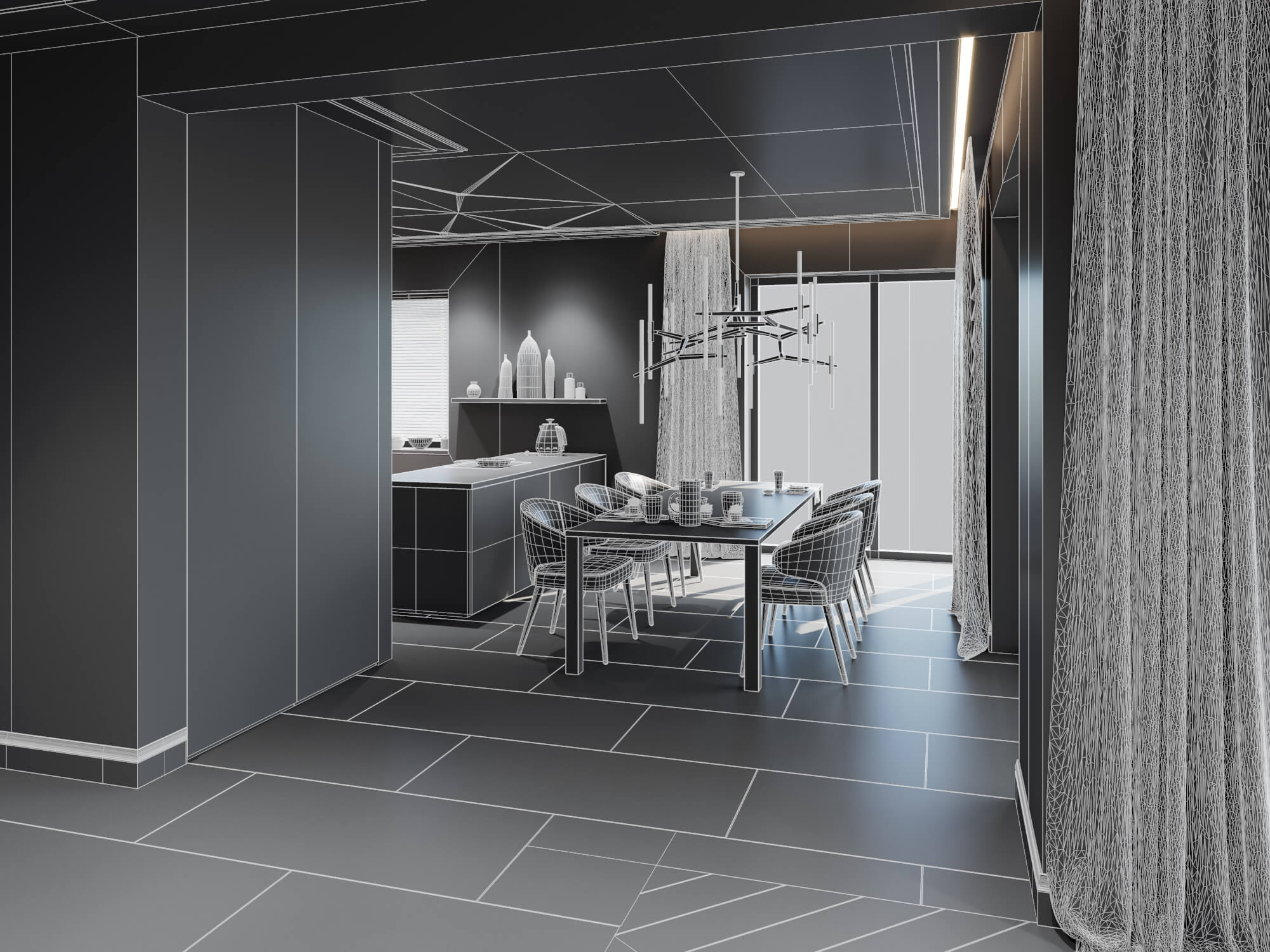 Living Room Interior 3D Scene for Cinema 4D and Octane Rende by ...