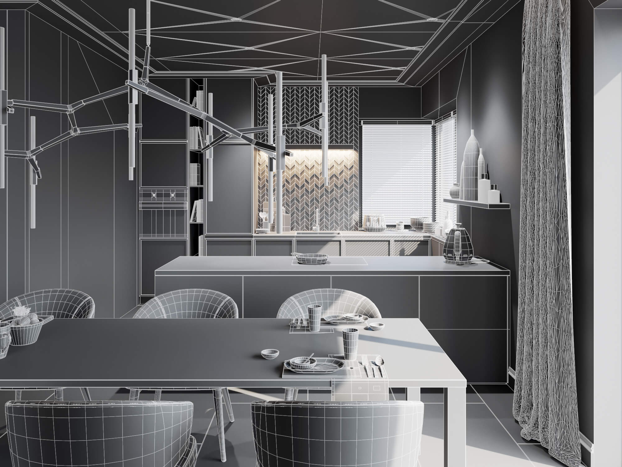 Living Room Interior 3D Scene for Cinema 4D and Octane Rende by ...