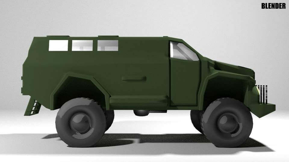 1st WIN Armoured Car - 3D Model by faizal3DX