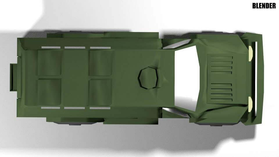 1st WIN Armoured Car - 3D Model by faizal3DX