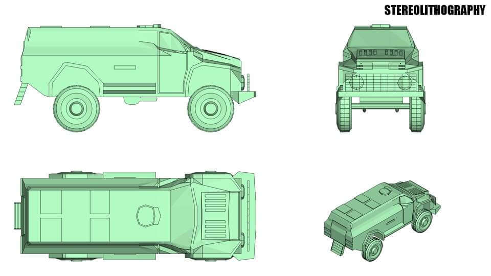 1st WIN Armoured Car - 3D Model by faizal3DX