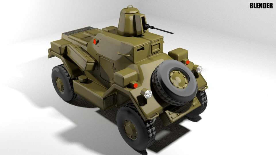 Daimler Dingo Armoured Car - 3D Model by faizal3DX