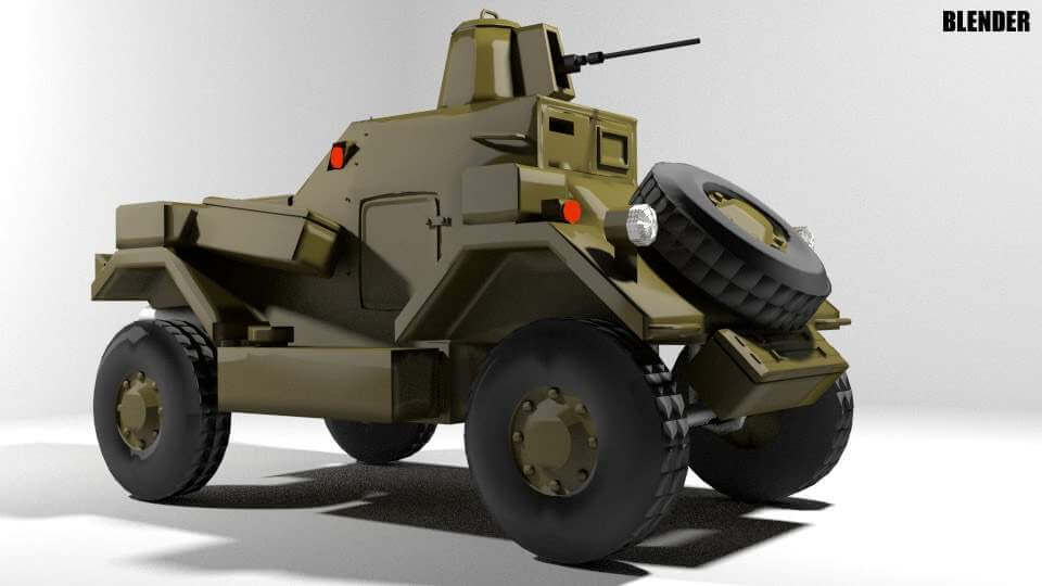 Daimler Dingo Armoured Car - 3D Model by faizal3DX
