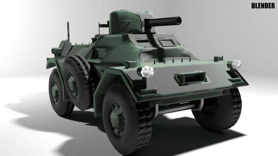 Ferret Armoured Car - 3D Model by faizal3DX