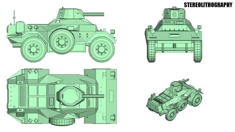 Ferret Armoured Car - 3D Model by faizal3DX