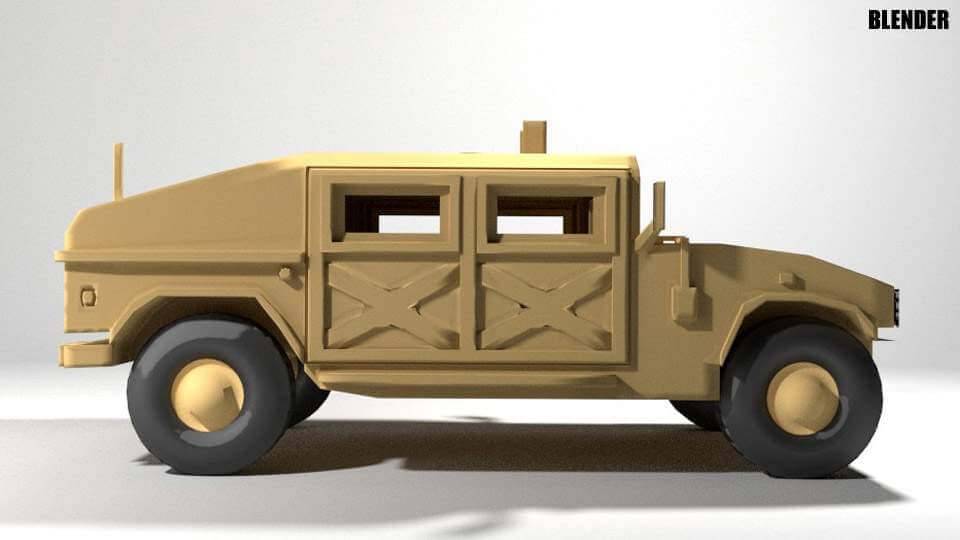 Humvee - 3D Model by faizal3DX