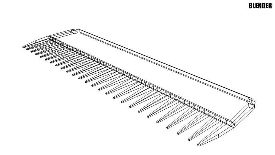 Barber Hair Comb - 3D Model by faizal3DX