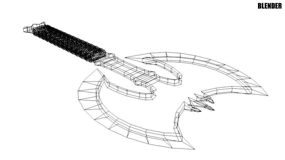 Ninja Trowing Axe - 3D Model by faizal3DX