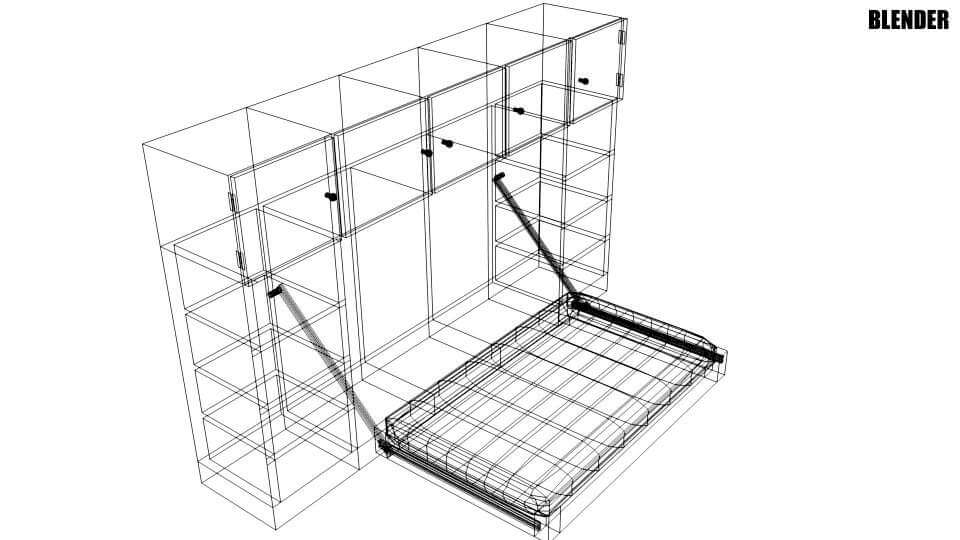 Murphy Bed - 3D Model by faizal3DX