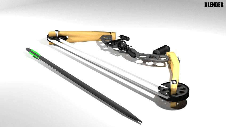 Compound Bow & Arrow - 3D Model by faizal3DX