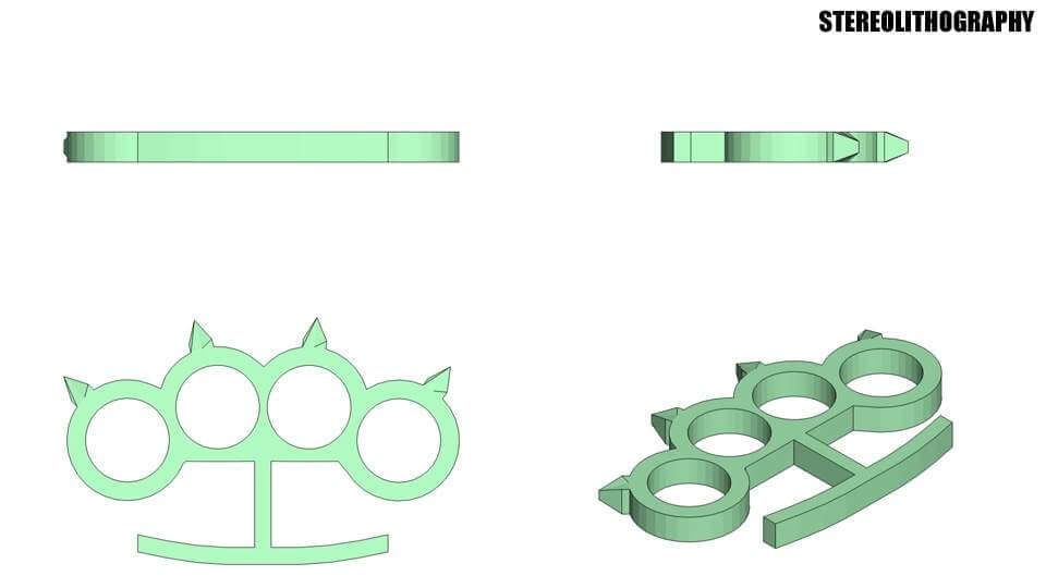 Brass Knuckles - 3D Model by faizal3DX