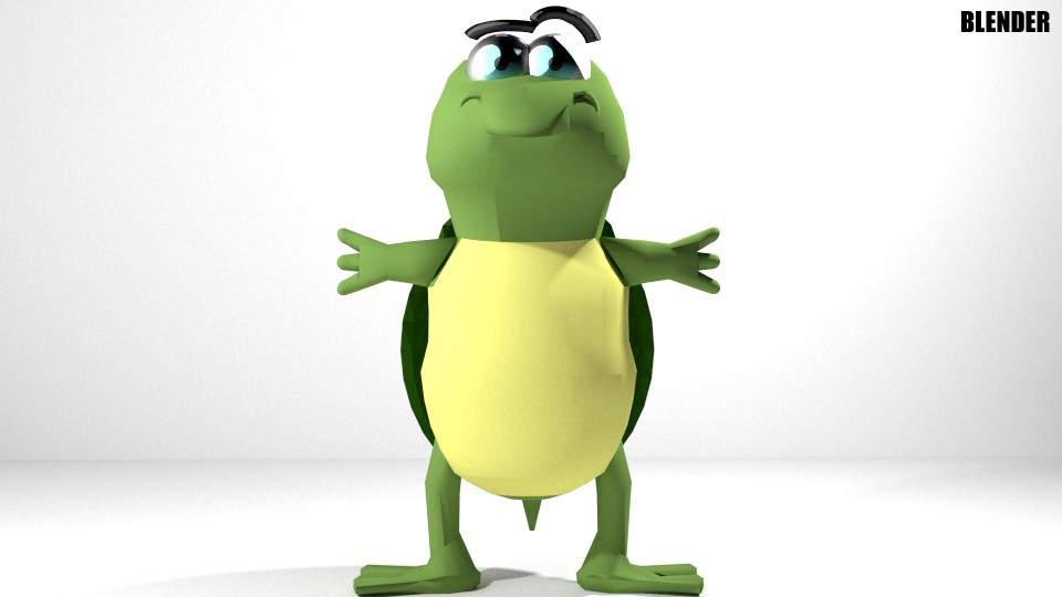 Cartoon Turtle - 3D Model by faizal3DX