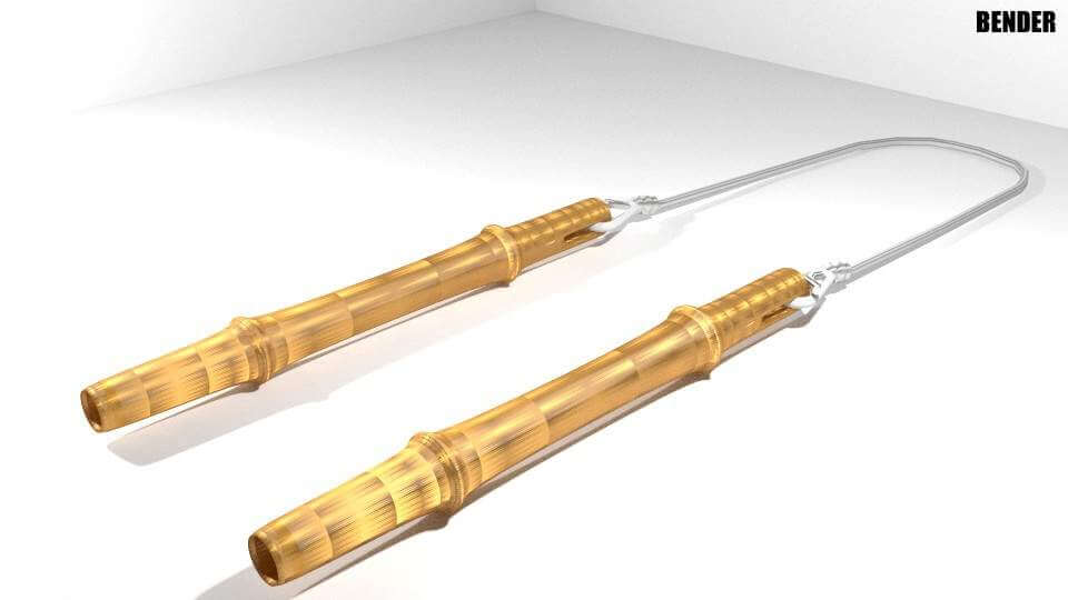 Bamboo Chain Stick - 3D Model by faizal3DX