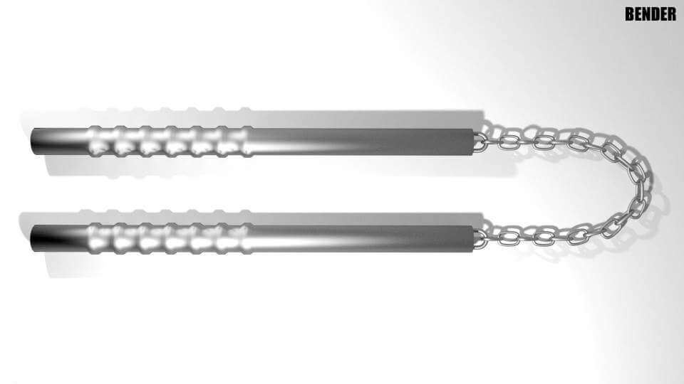 Steel Chain Stick - 3D Model by faizal3DX