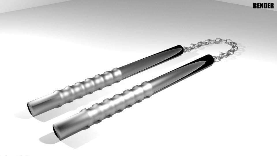 Steel Chain Stick - 3D Model by faizal3DX