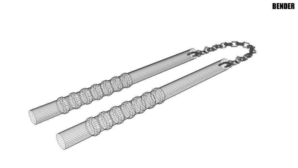 Steel Chain Stick - 3D Model by faizal3DX