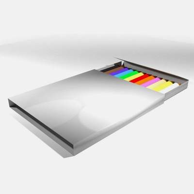 Colored Pencils - 3D Model by faizal3DX