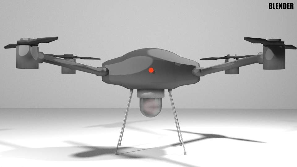 Miniature Copter Drone - 3D Model by faizal3DX