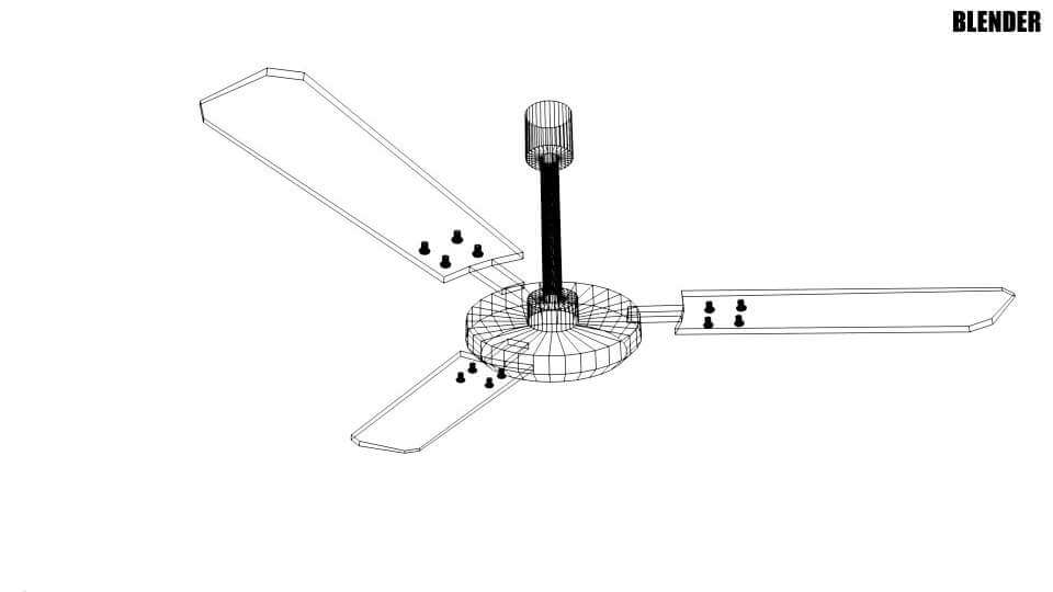 Ceiling Fan - 3D Model by faizal3DX