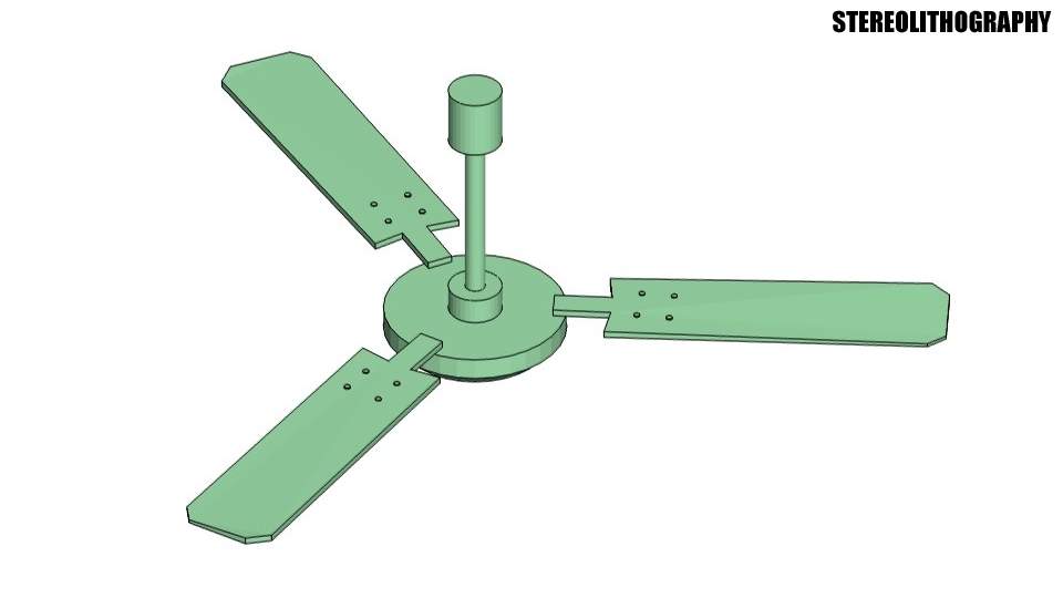 Ceiling Fan - 3D Model by faizal3DX