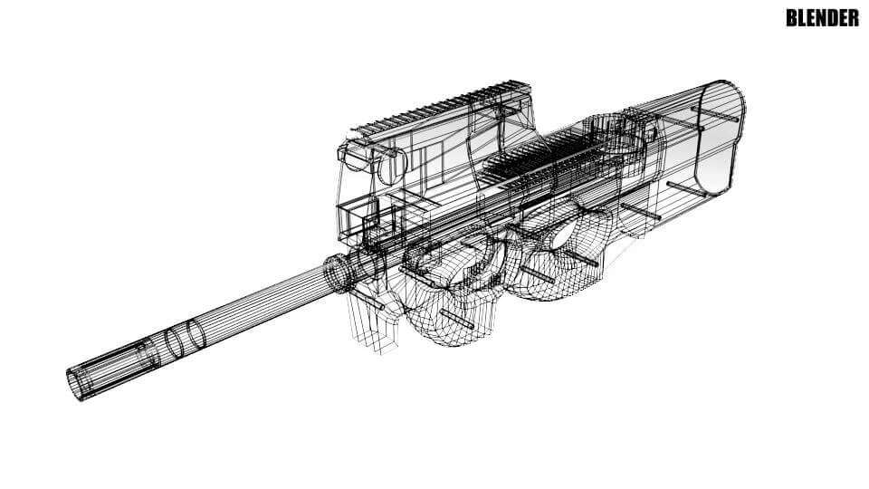 FN PS90 Submachine Gun - 3D Model by faizal3DX