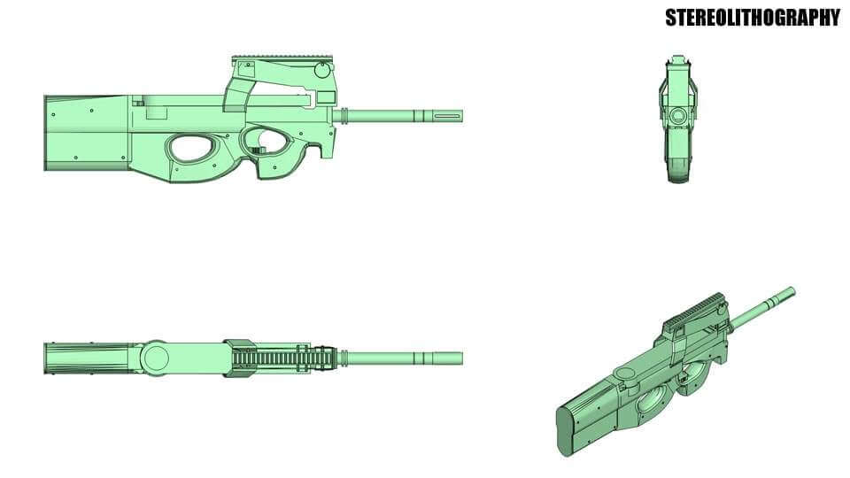 FN PS90 Submachine Gun - 3D Model by faizal3DX