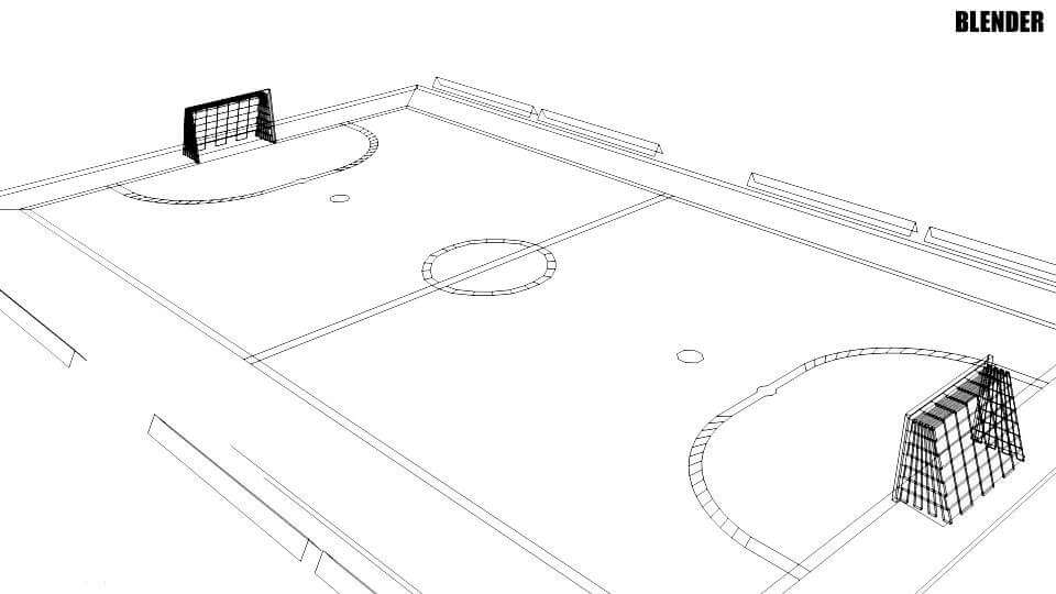 Futsal Game Court - 3D Model by faizal3DX