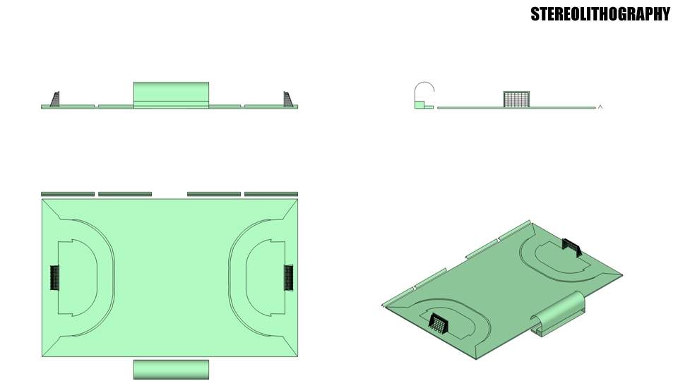 Handball Game Court - 3D Model by faizal3DX