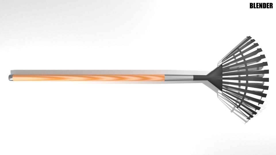Garden Tool - Lawn Rake 3D Model by faizal3DX