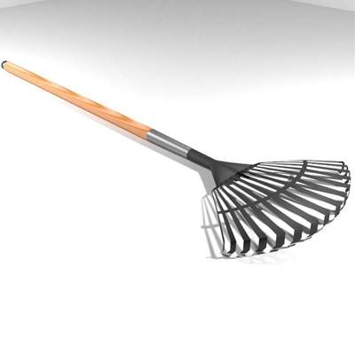 Garden Tool - Lawn Rake 3D Model by faizal3DX