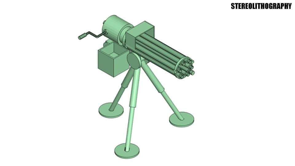 Gatling Gun - 3D Model by faizal3DX