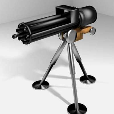 Gatling Gun - 3D Model by faizal3DX