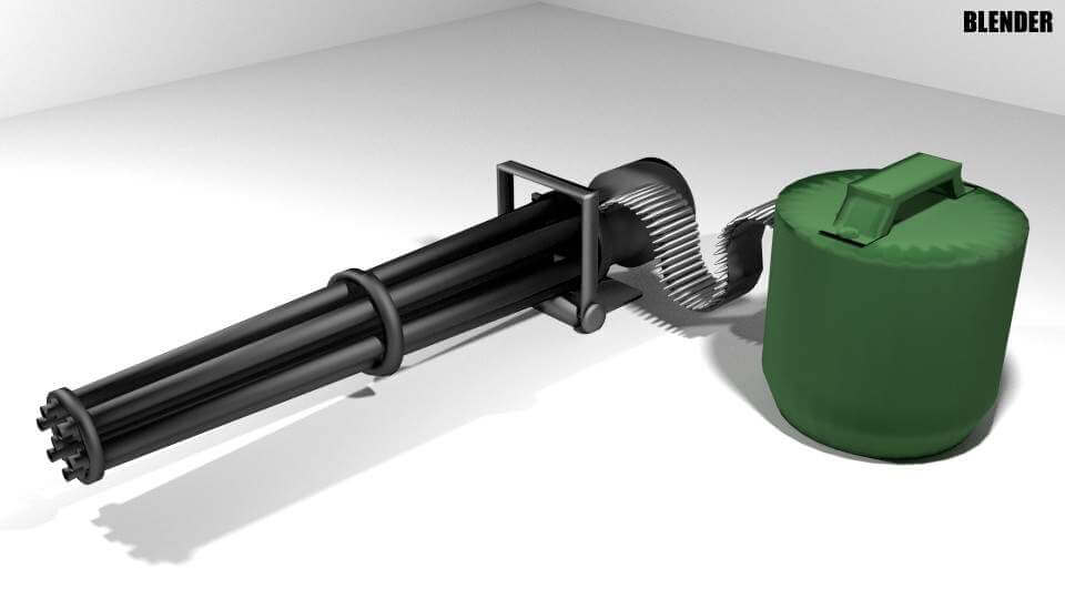 Gatling Gun - 3D Model by faizal3DX