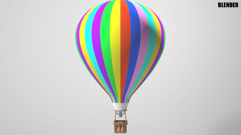 Modern Hot Air Balloon - 3D Model by faizal3DX