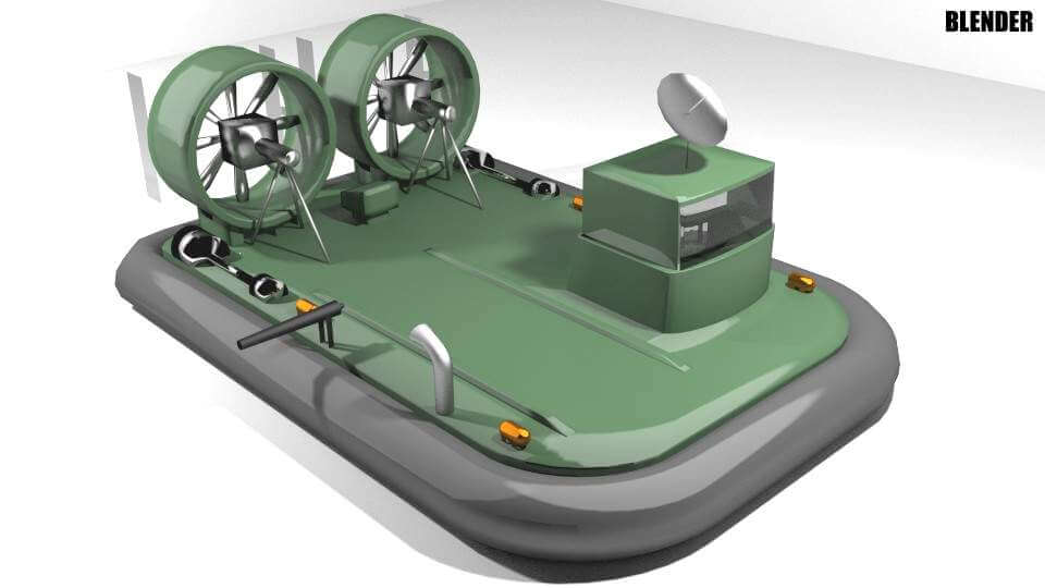Military Hovercraft - 3D Model by faizal3DX