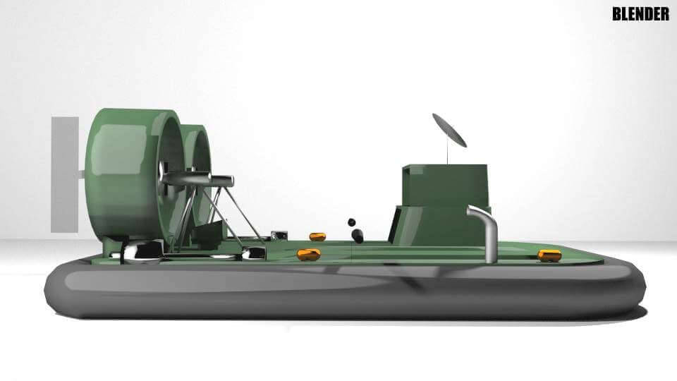 Military Hovercraft - 3D Model by faizal3DX