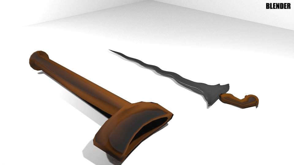 Wavy Luk Kris - 3D Model by faizal3DX