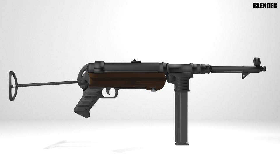 MP40 Submachine Gun - 3D Model by faizal3DX