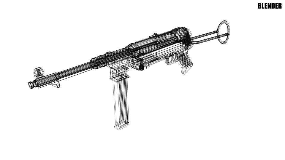 MP40 Submachine Gun - 3D Model by faizal3DX