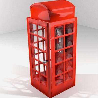 Classic Phone Booth - 3D Model by faizal3DX
