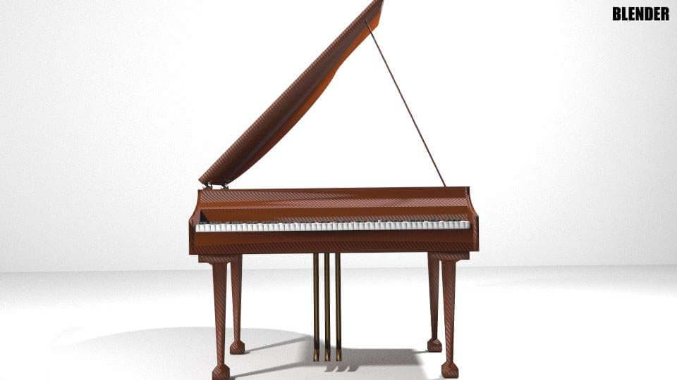 Grand Piano - 3D Model by faizal3DX