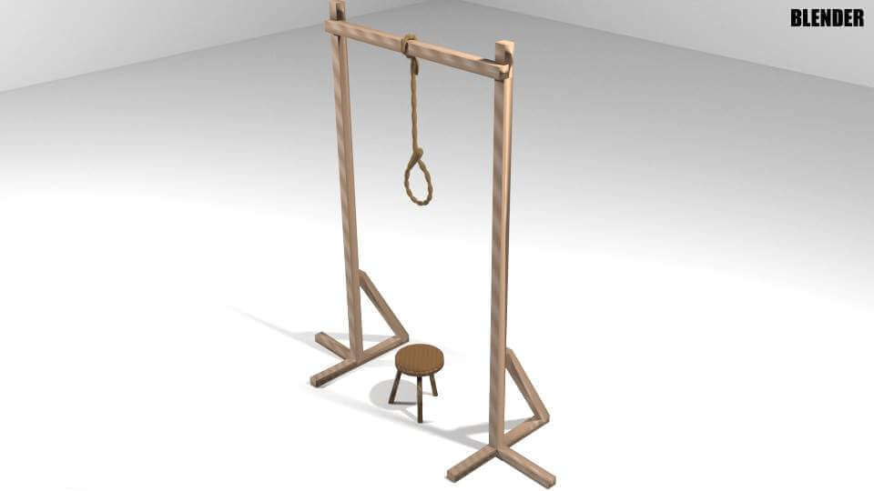 Gallows Hanging Device - 3D Model by faizal3DX