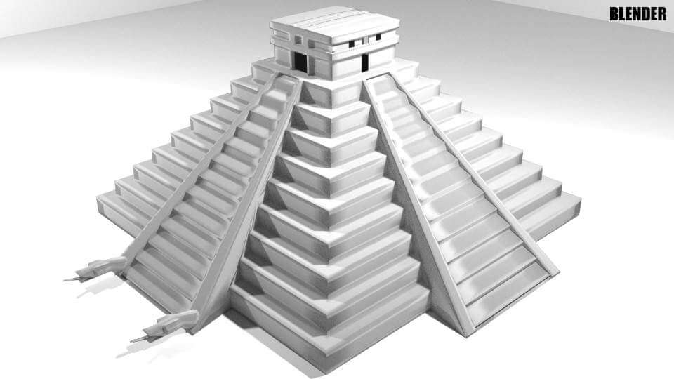 El Castillo Pyramid - 3D Model by faizal3DX