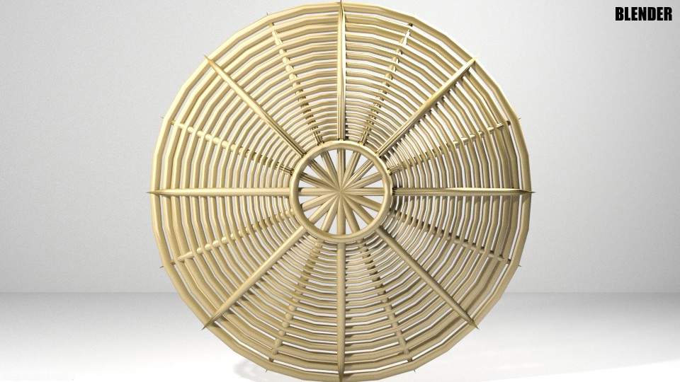 Rattan Shield - 3D Model by faizal3DX