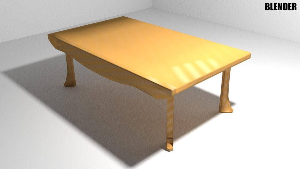 Rectangle Table - 3D Model by faizal3DX