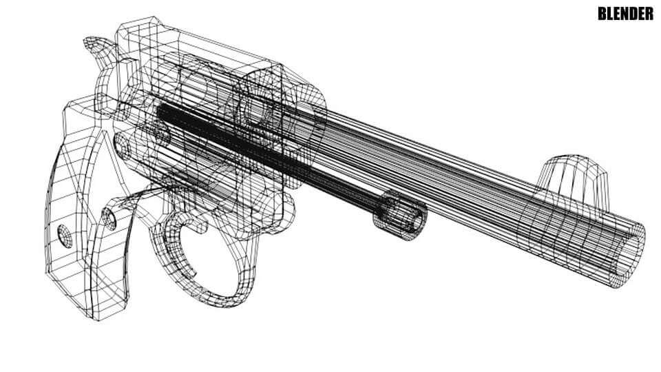Revolver Handgun - 3D Model by faizal3DX