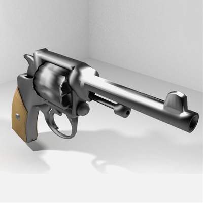 Revolver Handgun - 3D Model by faizal3DX